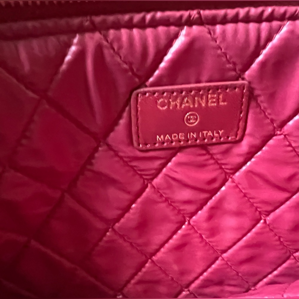Authentic Large Quilted Chanel O-Case With Tassel In … - Gem